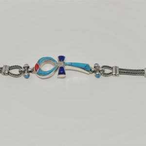 Key of Life Pharaohnic Bracelet , 925 Sterling Silver Egyptian Handmade ...