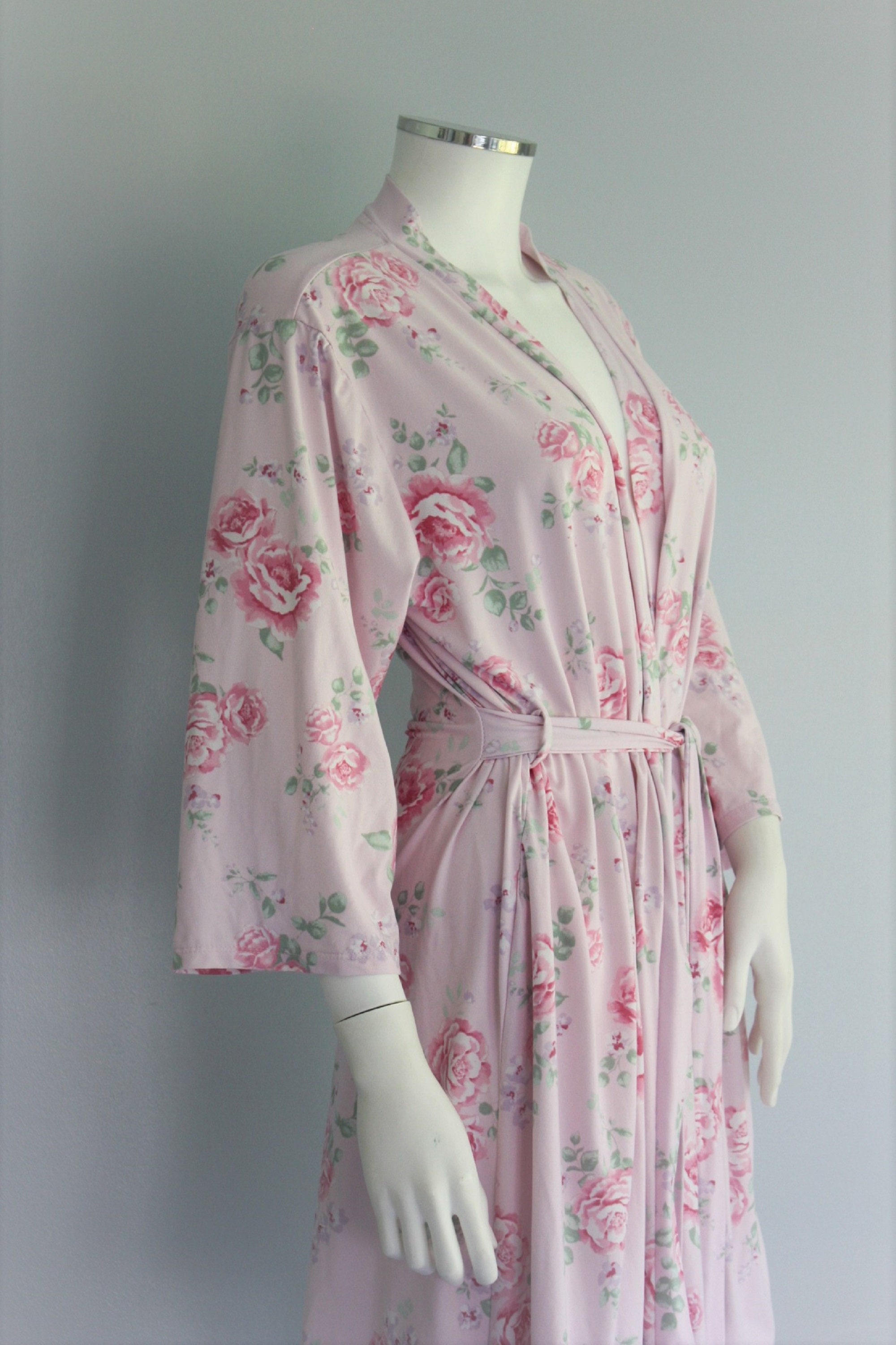 LAURA ASHLEY Pink Floral ROBE Romantic Rose Patterned - Etsy