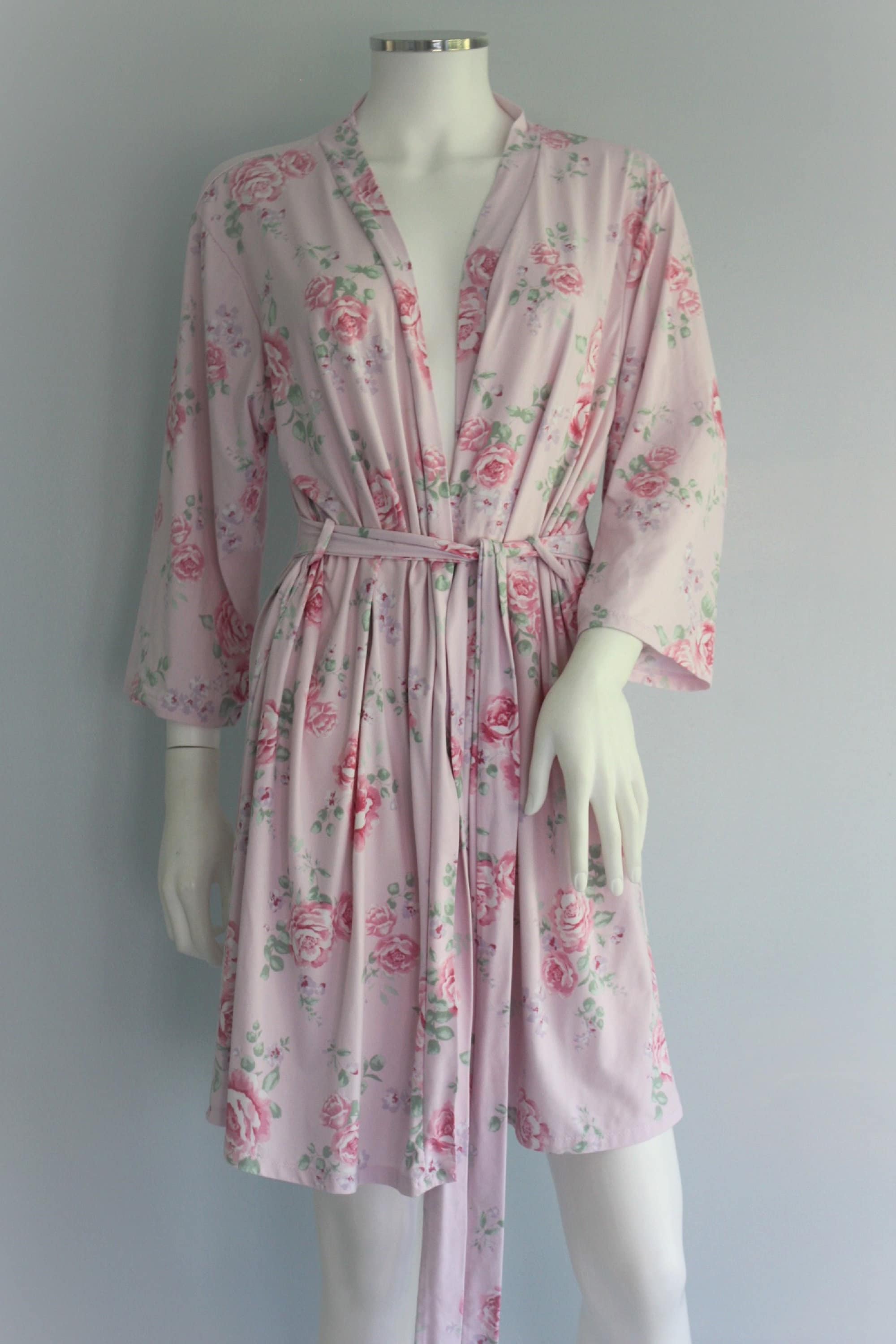 LAURA ASHLEY Pink Floral ROBE Romantic Rose Patterned - Etsy