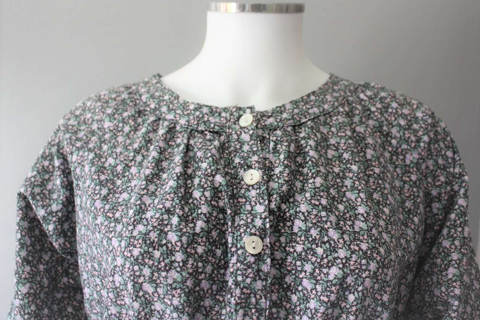 Pretty LAURA ASHLEY Cotton Dress Ditsy FLORAL Lilac and Green - Etsy UK