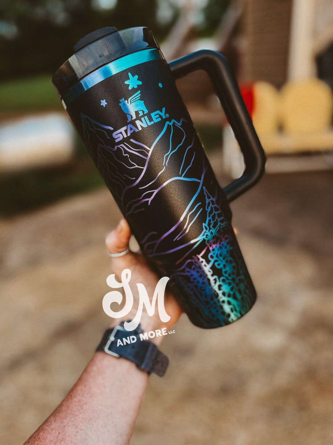 Mountains Engraved Tumbler | Stars | Custom | Stanley | Moon | Gifts ...