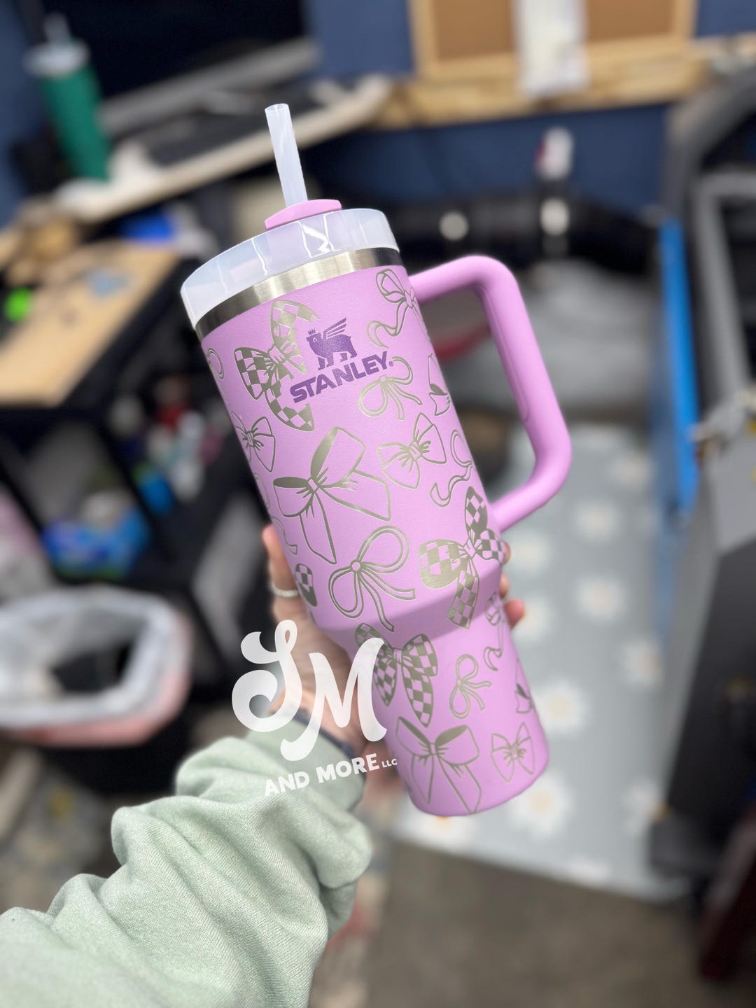 Bows and Checkered Board Custom Engraved Stanley, Gifts for Her ...