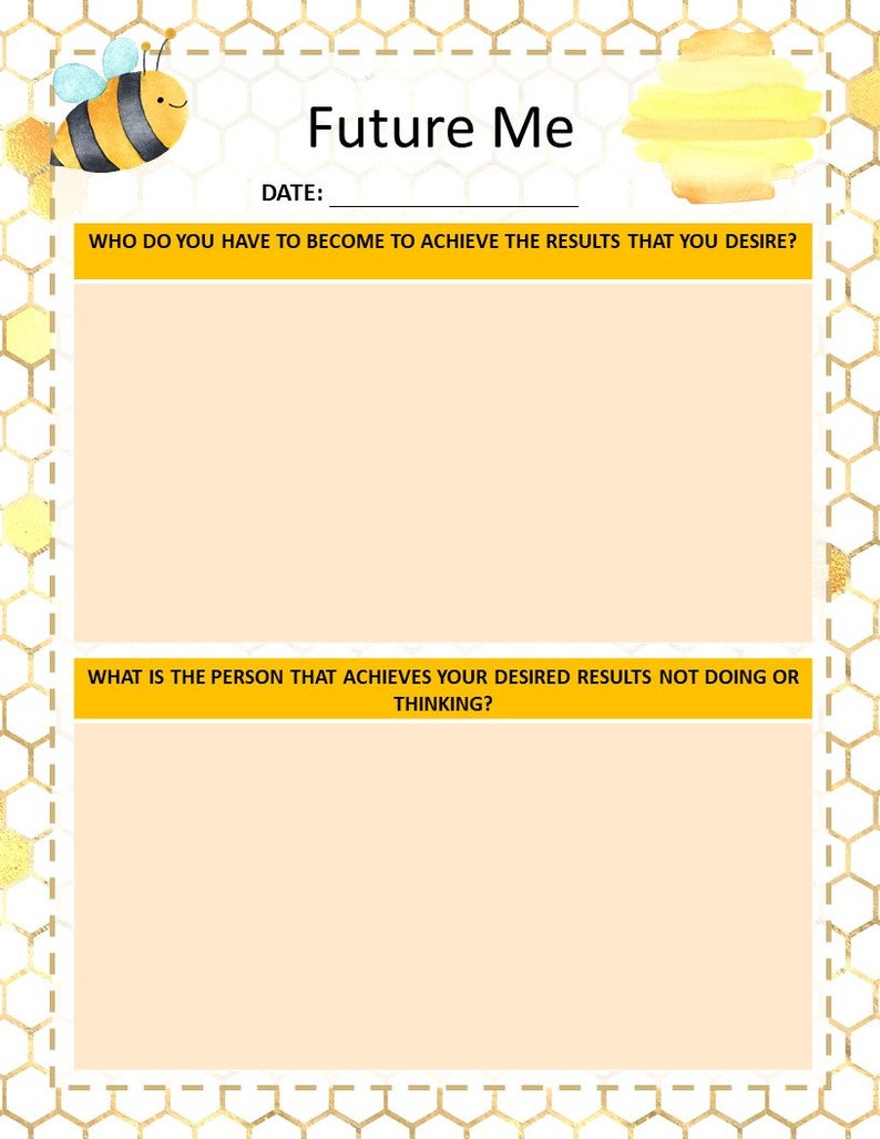 Bee Positive Planner DIY Printable Weekly Planner Monthly - Etsy