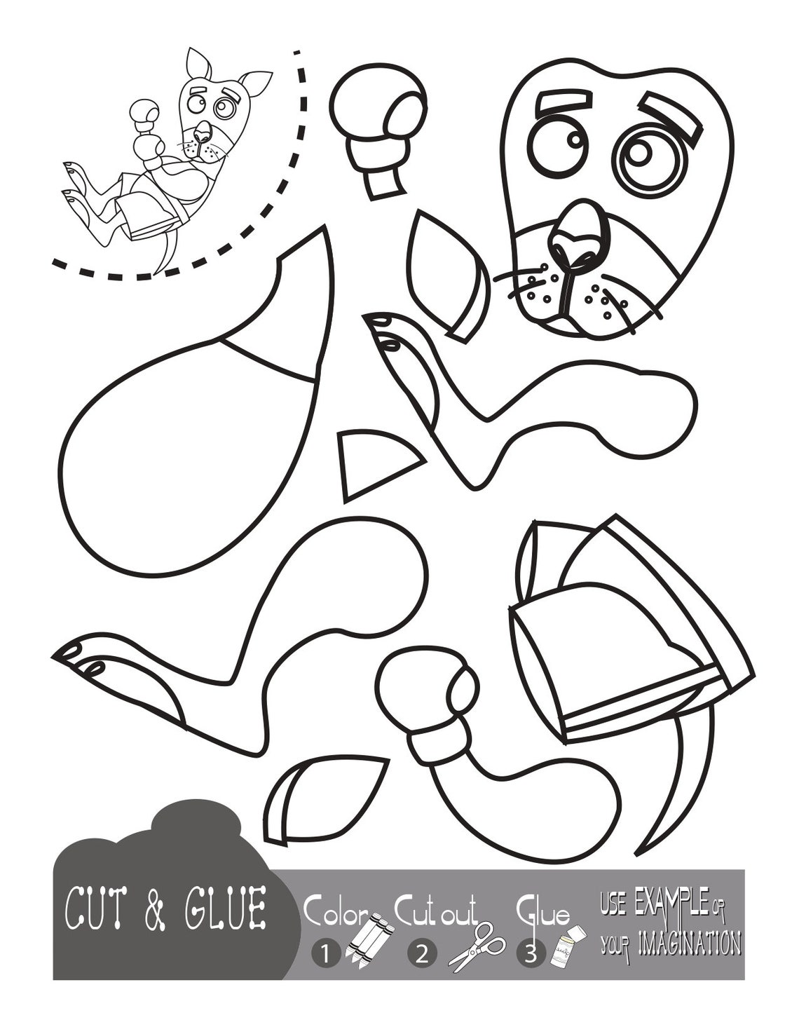 Activity Book Color Cut & Glue DIY Print - Etsy España