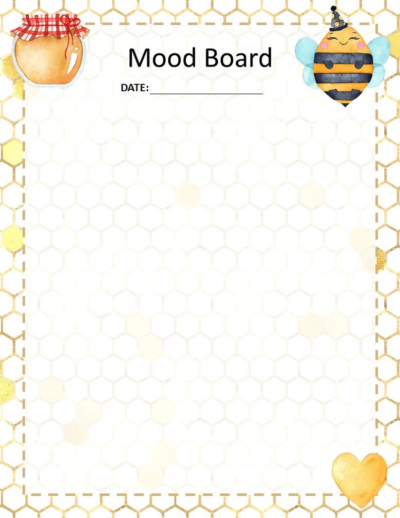 Bee Positive Planner DIY Printable Weekly Planner Monthly - Etsy