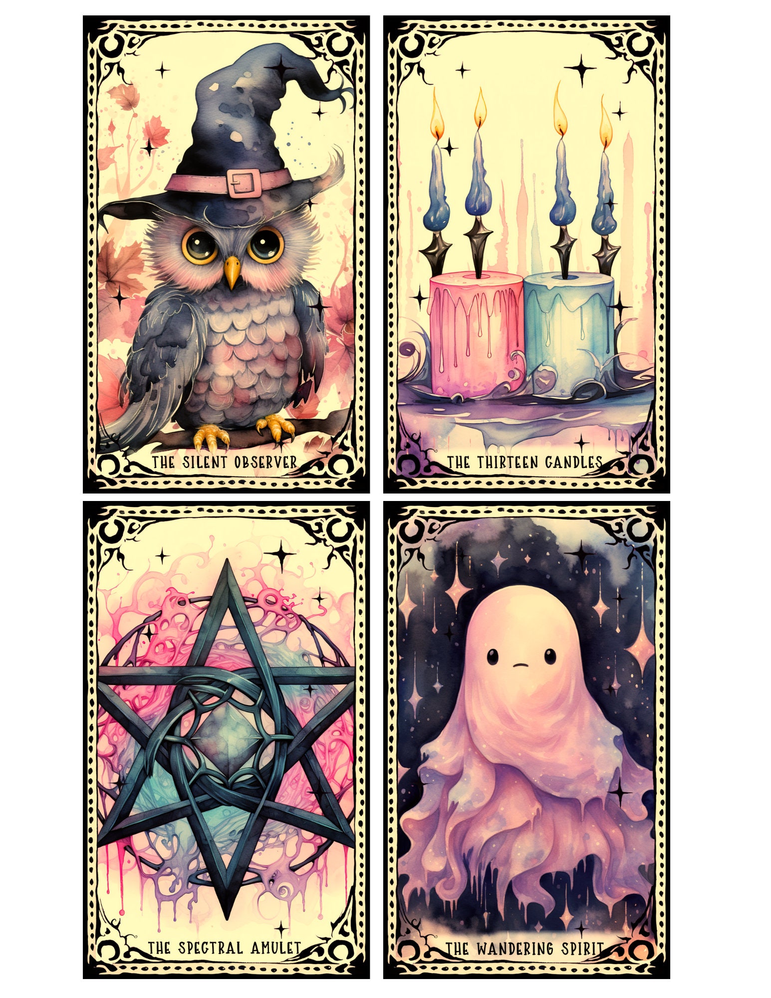 Mystical Shadows Halloween Tarot Cards - Etsy