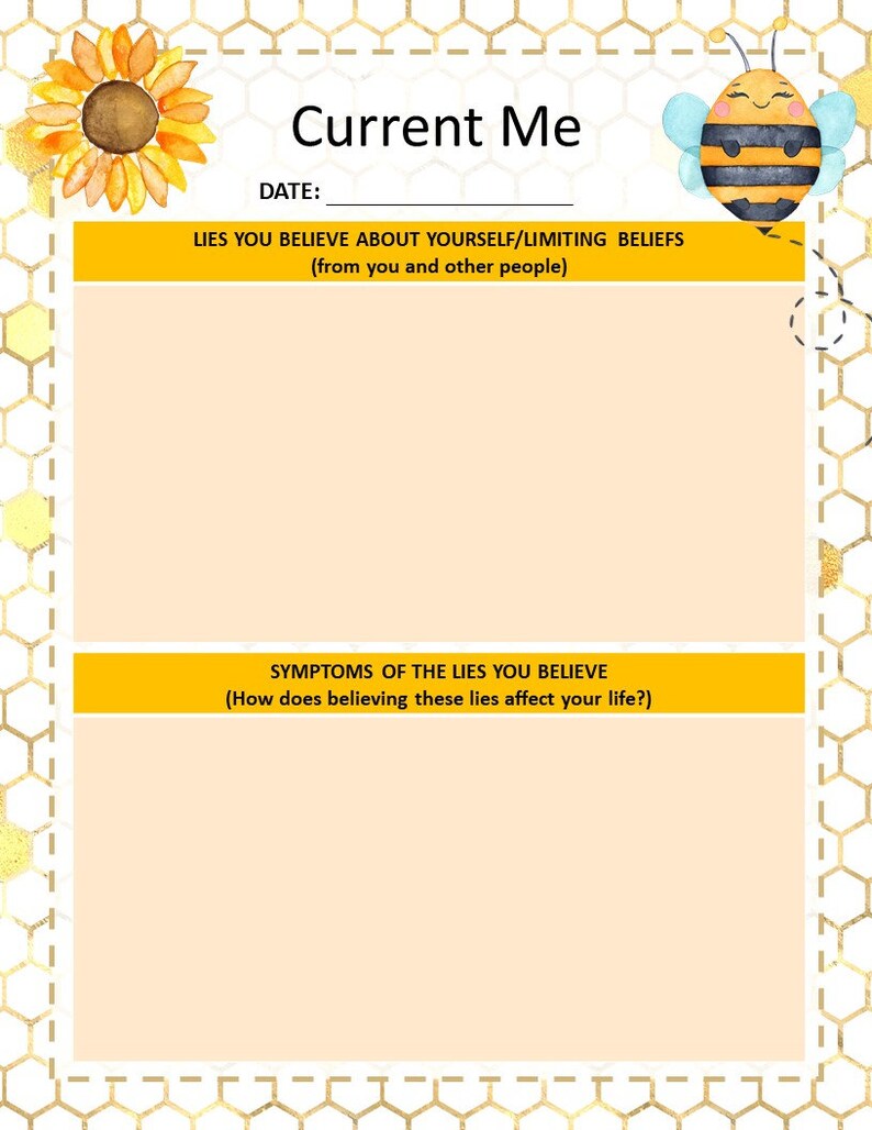 Bee Positive Planner DIY Printable Weekly Planner Monthly - Etsy