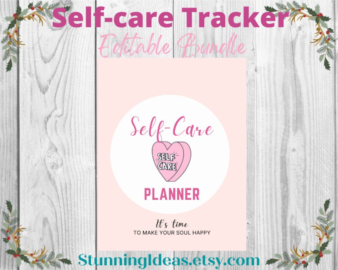 Self-care Tracker Bundle – Planner, Journal, Tracker, Editable ...