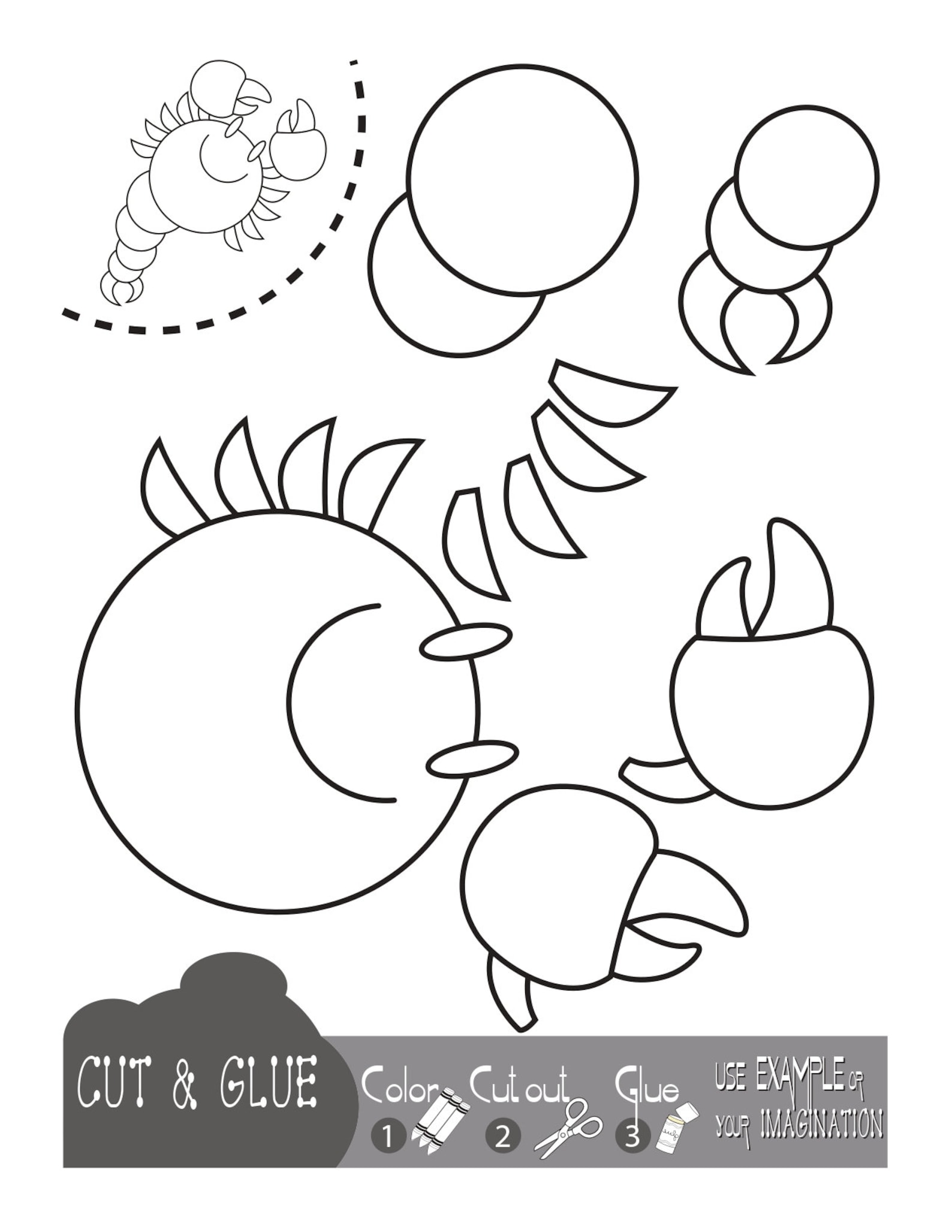 Activity Book Color Cut & Glue DIY Print - Etsy España