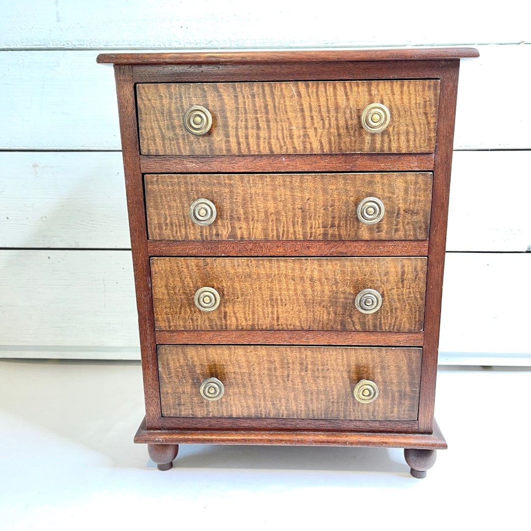 Antique Petite Chest of Drawers - Tabletop - Etsy