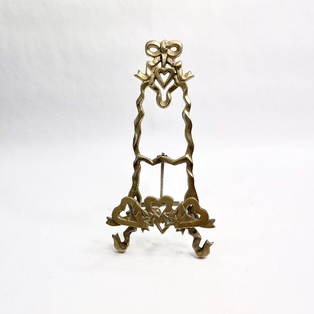 Vintage Brass Folding Ornate Easel for Pictures, Art, Books, Classic ...