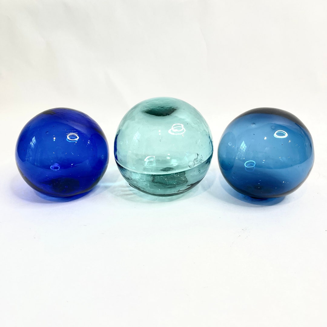 Vintage Fishing Floats, Green and Blue Glass Floats, Bowl Fillers ...