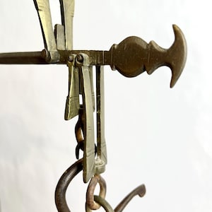 Antique Balance Scale With Copper Pan, Steelyard Roman Scale, Weighing ...