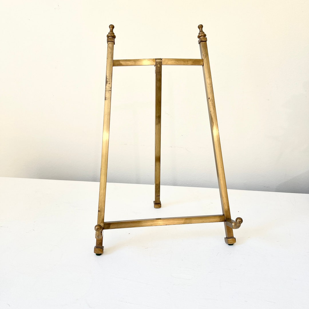 Vintage Brass Easel, Brass Easel Picture Stand, Easel for Art Display ...