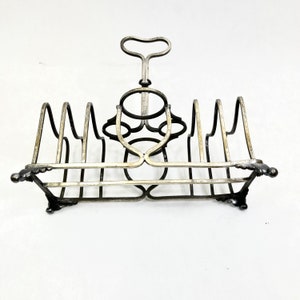 Vintage Silver Toast Rack With Condiment Holder, Letter Organizer - Etsy
