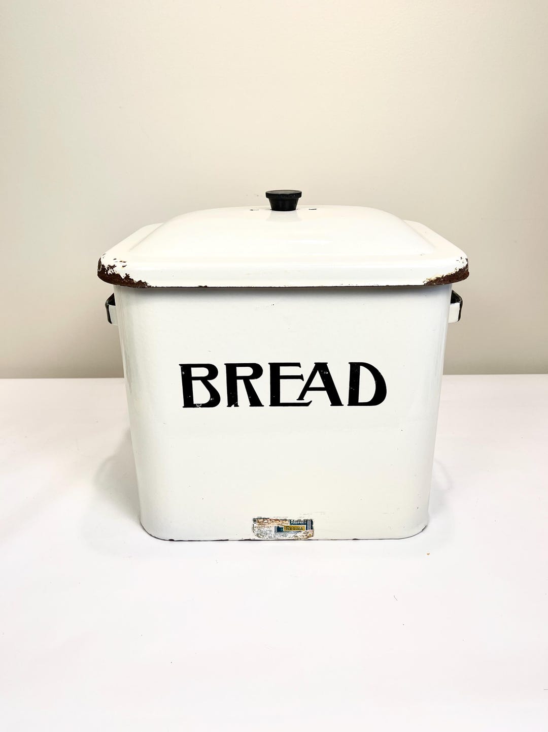 Vintage White Enamel Bread Box, Old Fashioned Kitchen Decor - Etsy
