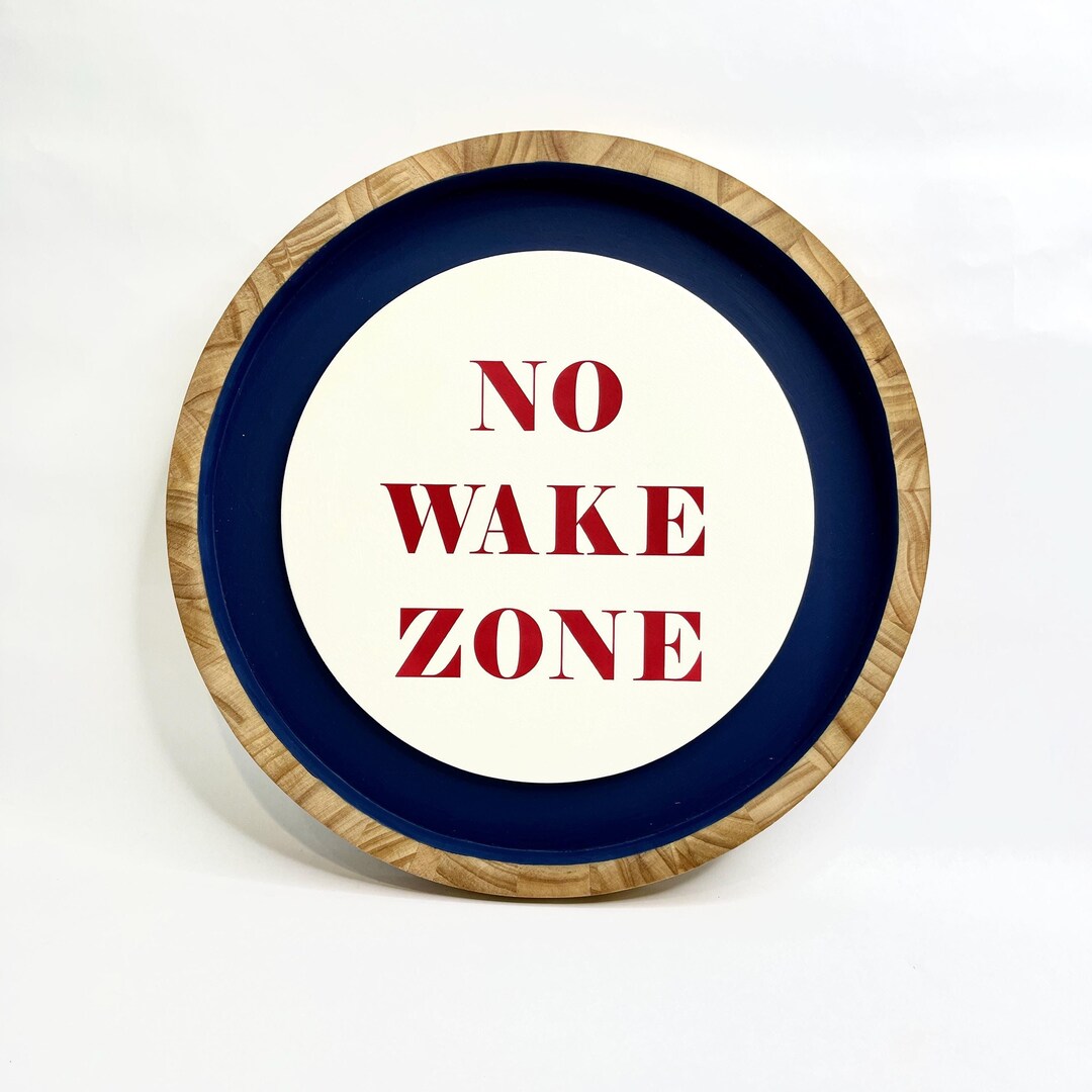 Nautical No Wake Zone Sign: Handcrafted Wood Coastal Decor - Etsy
