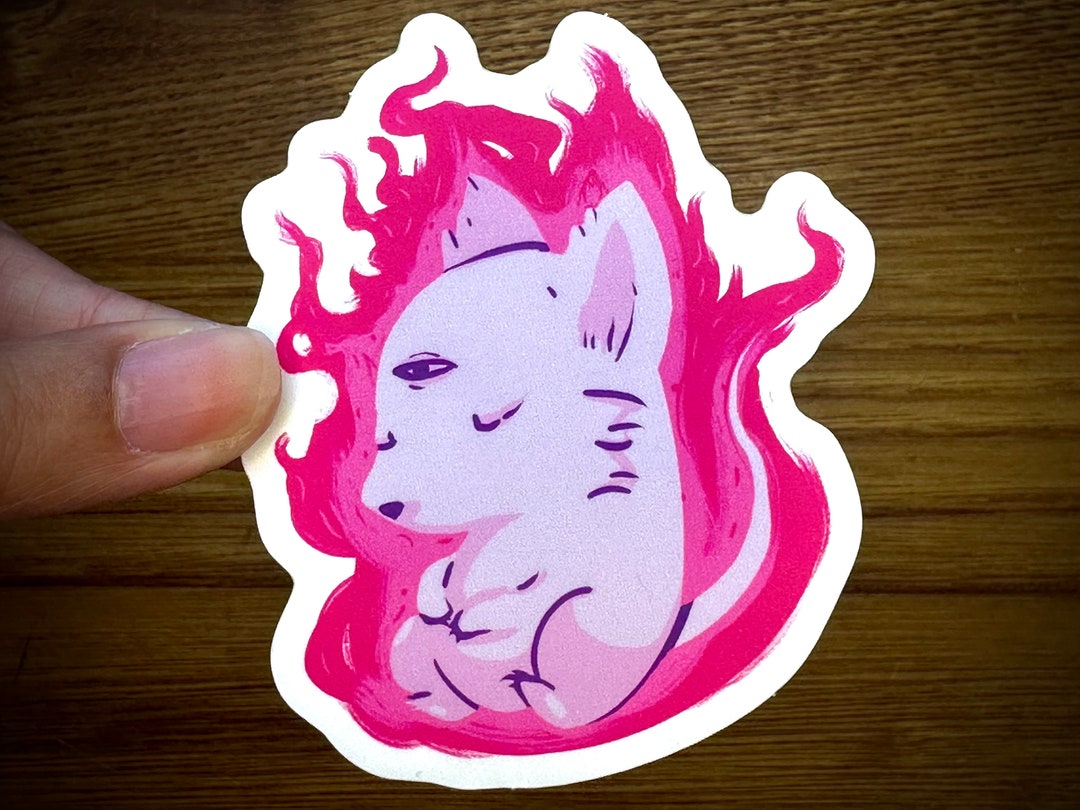 Aurat Fantasy Creature Fakemon Mythic Rat Fox Fire Large Sticker - Etsy