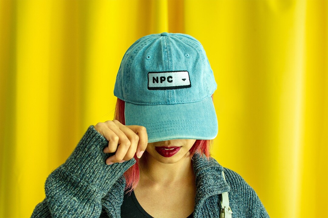 NPC Non-player Character Denim RPG Hat - Etsy