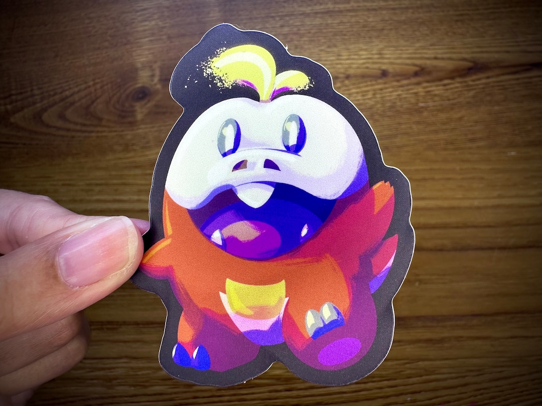 Fuecoco Pokémon Large Sticker - Etsy