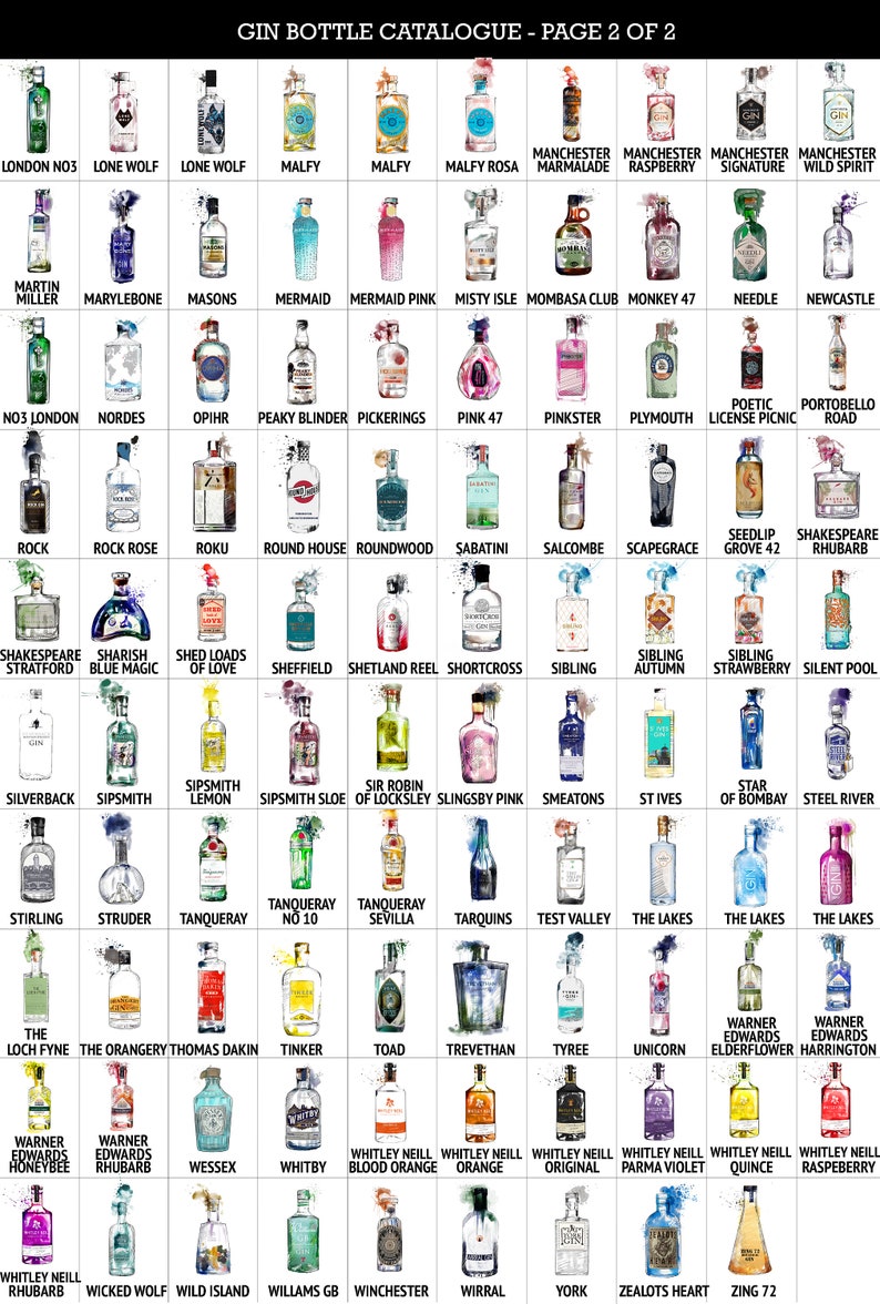 GIN Table Plan Seating Chart Wedding Bottle - Etsy UK