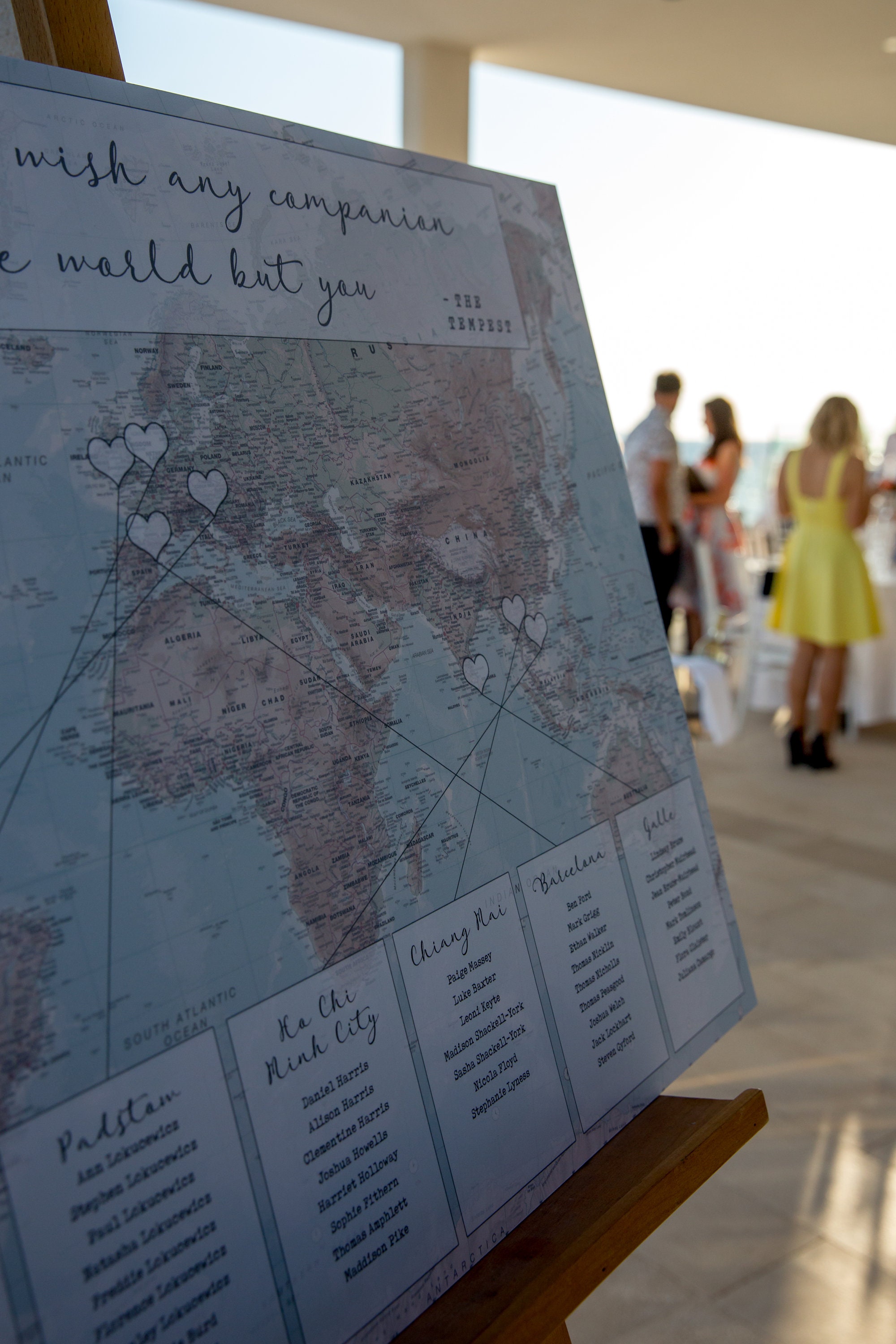 World Map Table Plan Seating Wedding - Etsy