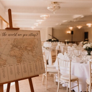 World Map Table Plan Seating Wedding - Etsy UK