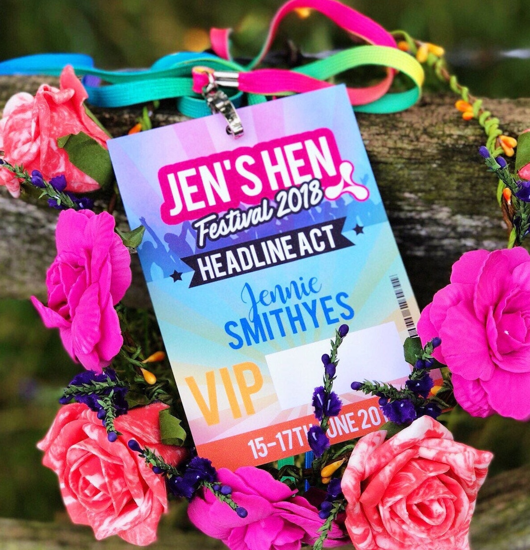 Personalised Hen Do Lanyards Festival Hen Party Bachelorette Games ...