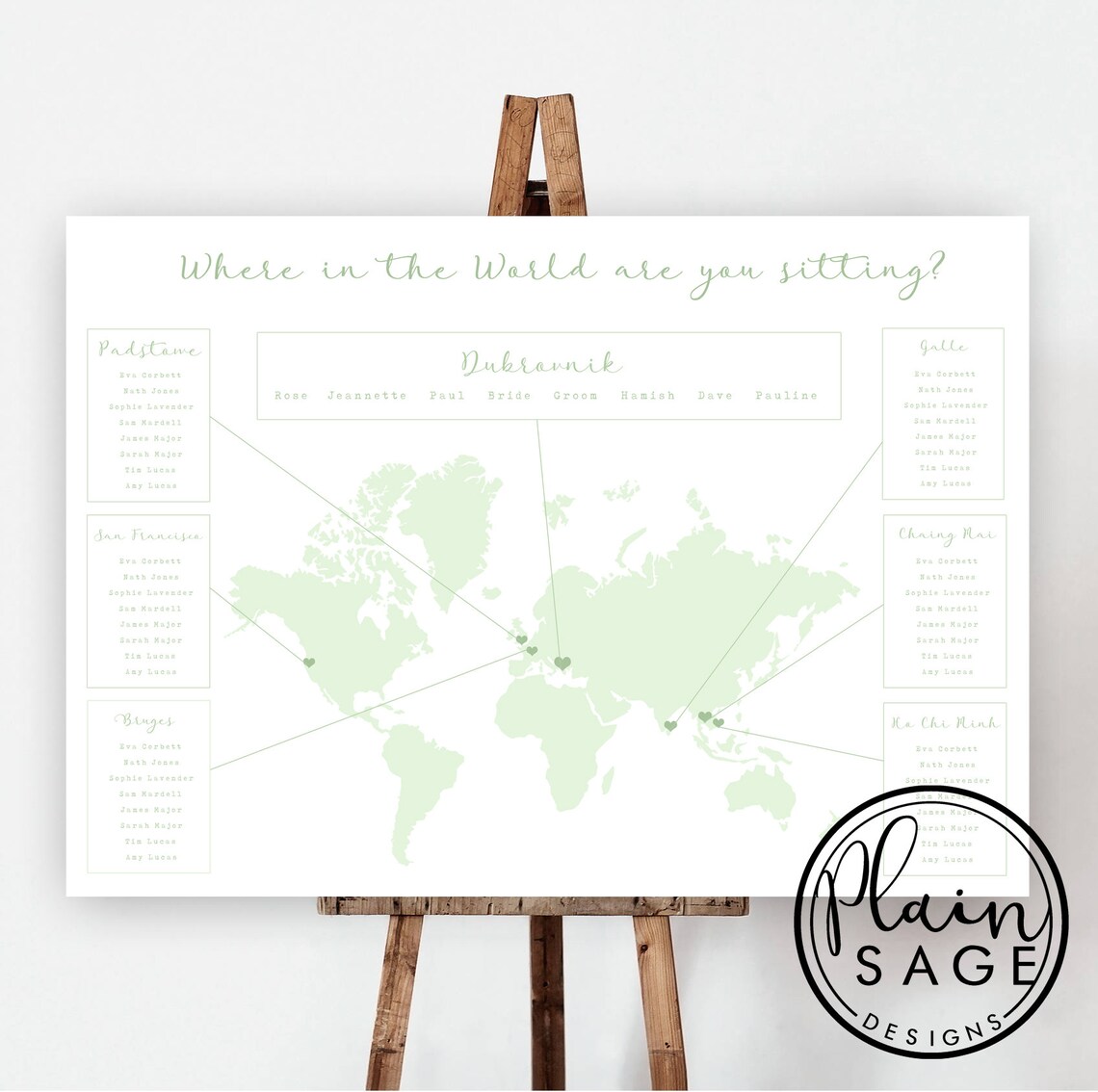 World Map Table Plan Seating Wedding - Etsy UK