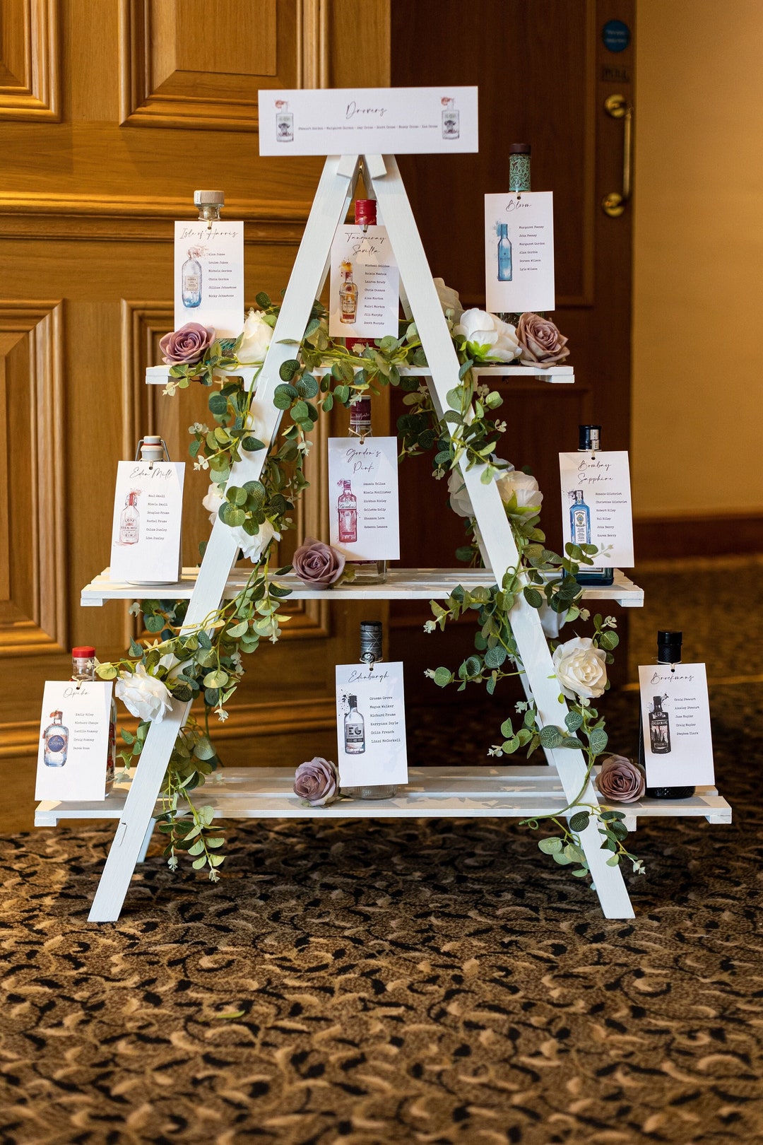 Wedding Gin Tags Table Seating Plan Centrepiece - Etsy