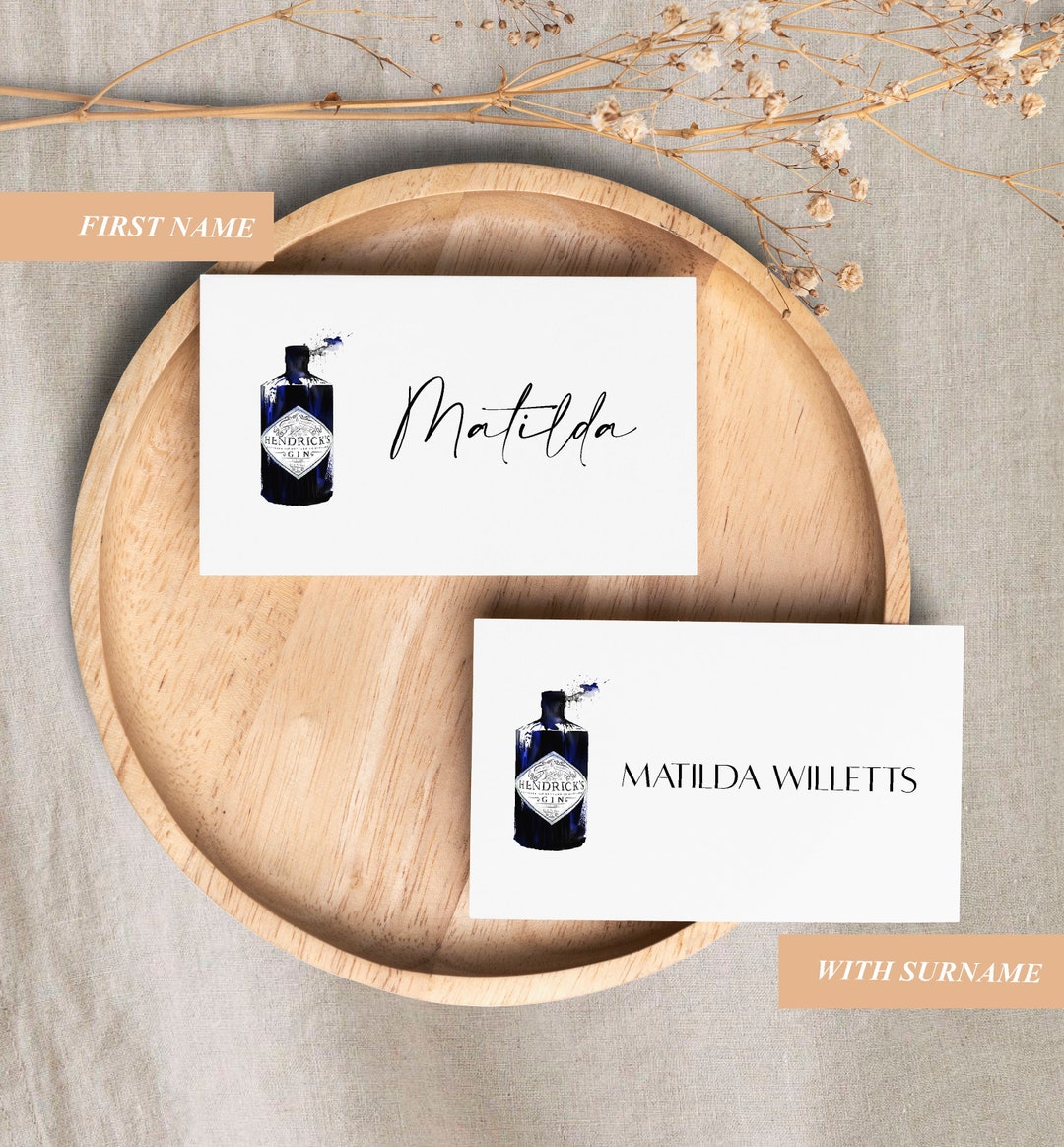 Guest Name Cards / Place Cards - Flat Lay - Etsy UK