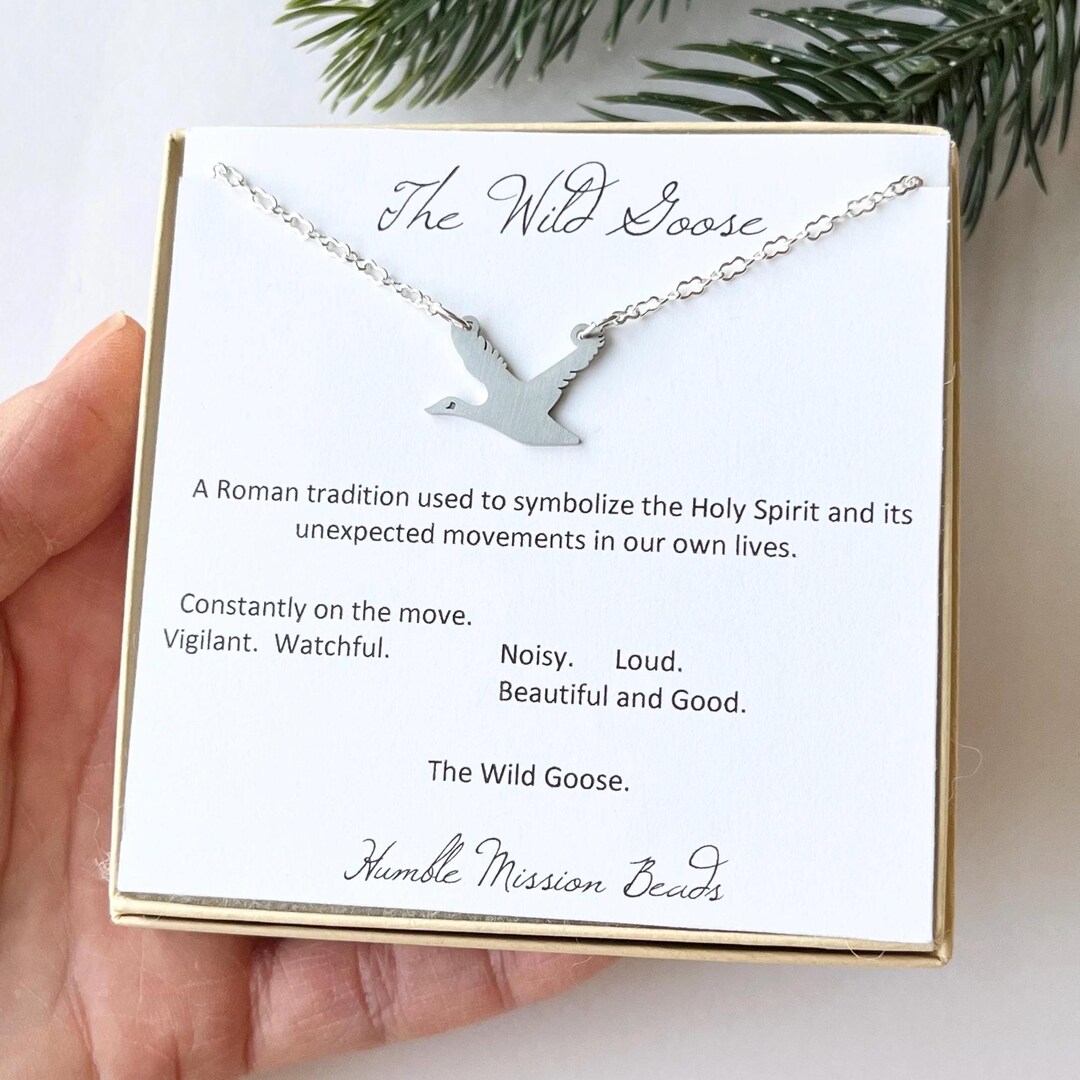 Wild Goose the Holy Spirit Necklace | Catholic Gift | Catholic Gift for ...