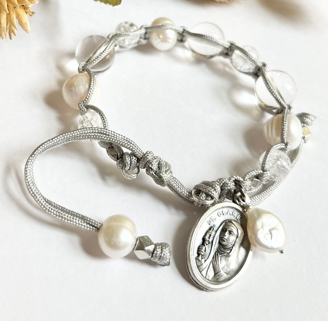 St Clare Rosary Bracelet Catholic Gift Franciscan Gift - Etsy