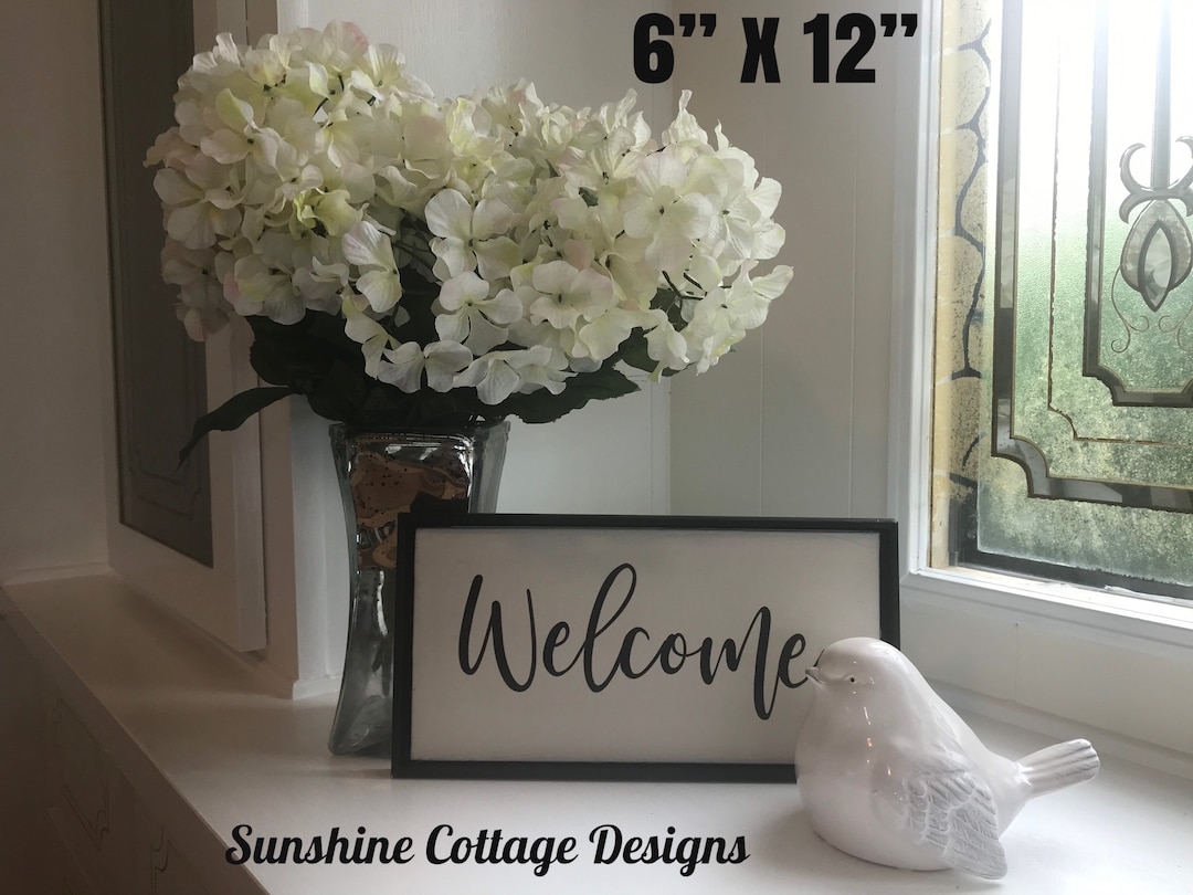 Rustic Handmade Farmhouse Welcome Sign Perfect Entryway Décor for Porch ...