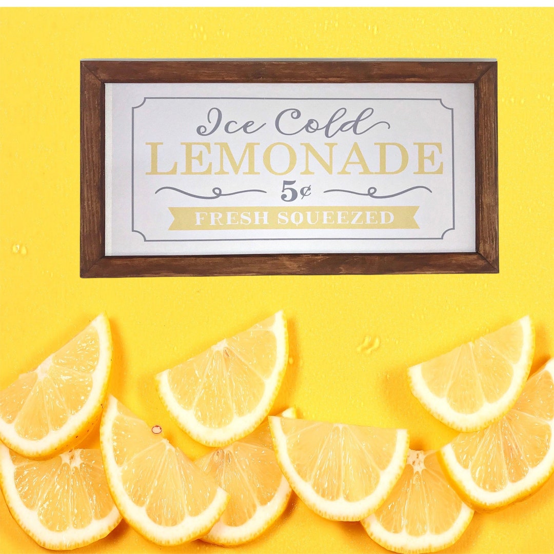 Lemonade Sign/ice Cold Lemonade Sign/lemonade Home Decor - Etsy
