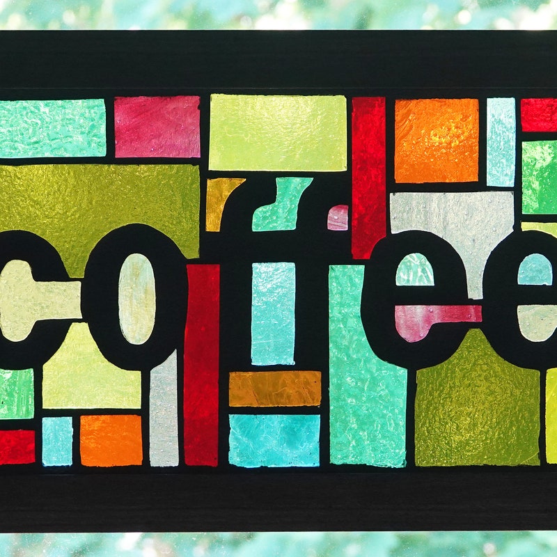Stained Glass Coffee - Etsy