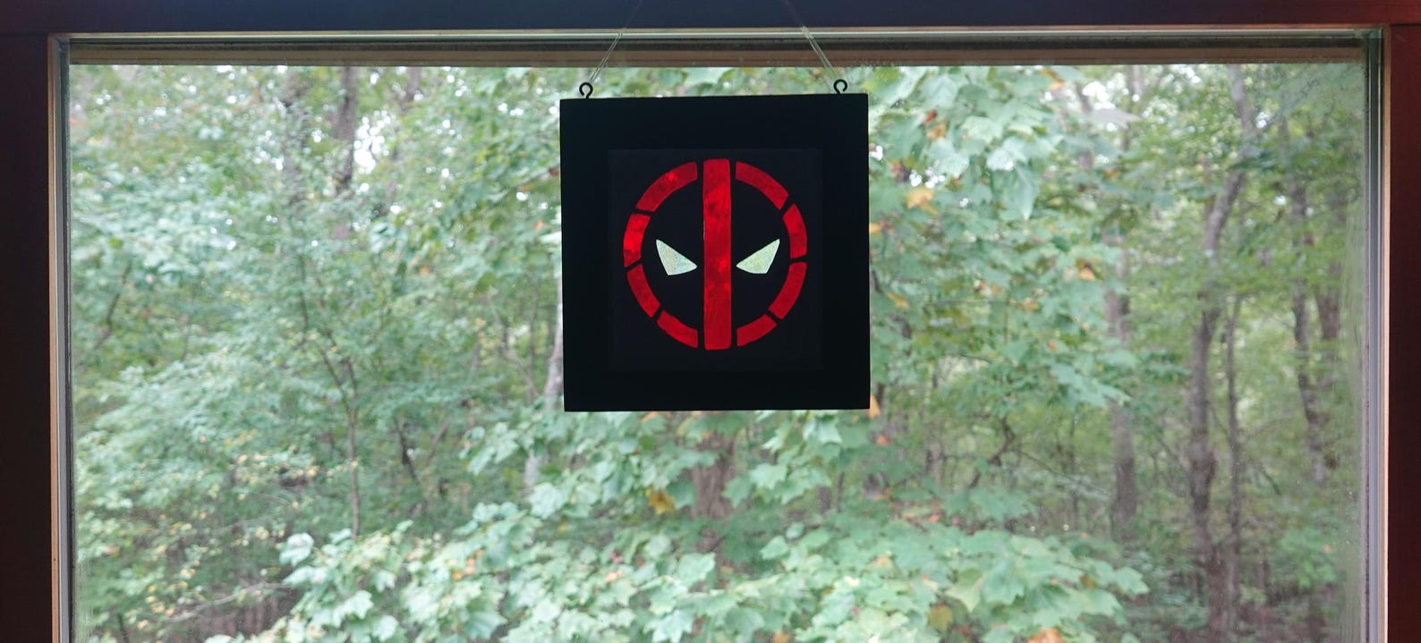 Stained Glass Deadpool Logo - Etsy