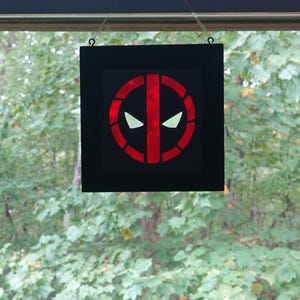 Stained Glass Deadpool Logo - Etsy