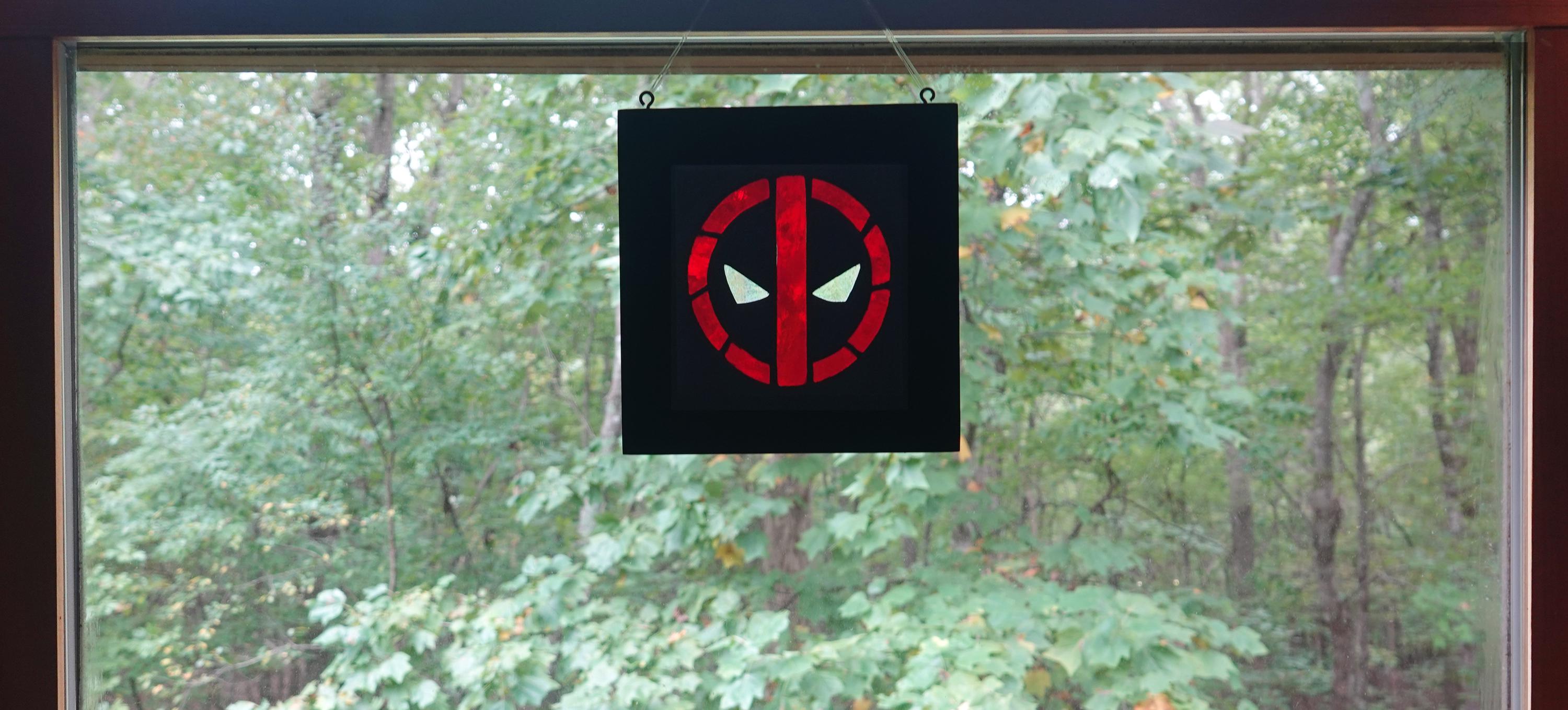 Stained Glass Deadpool Logo - Etsy