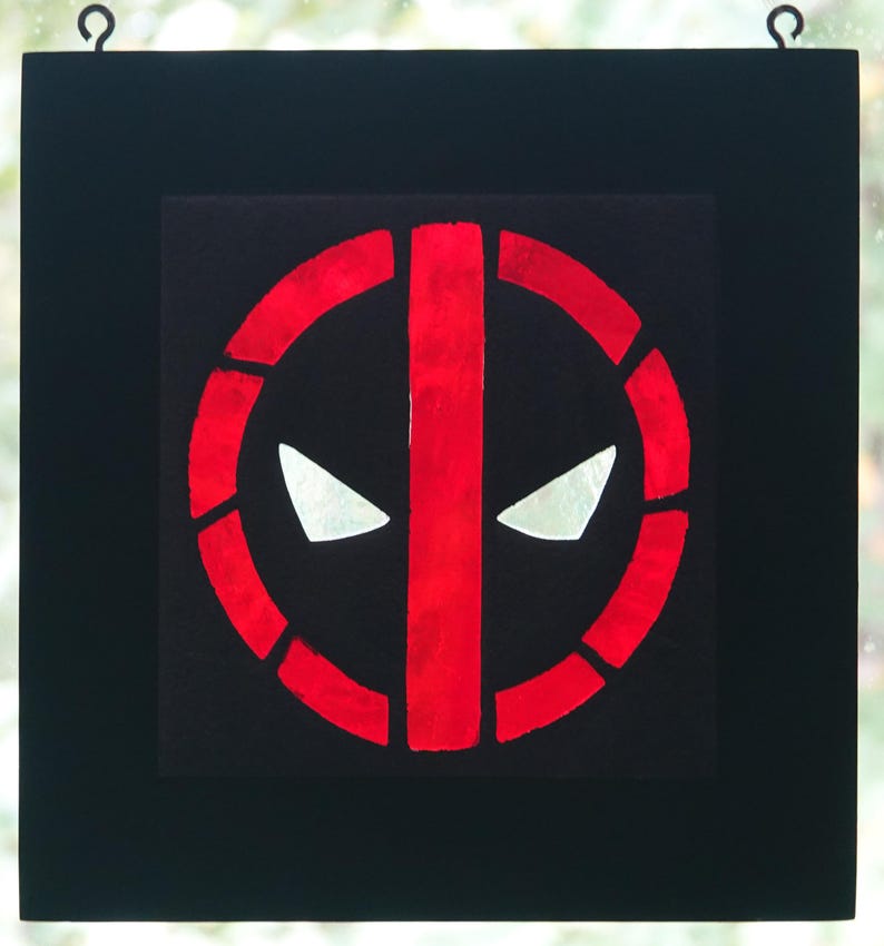 Stained Glass Deadpool Logo - Etsy