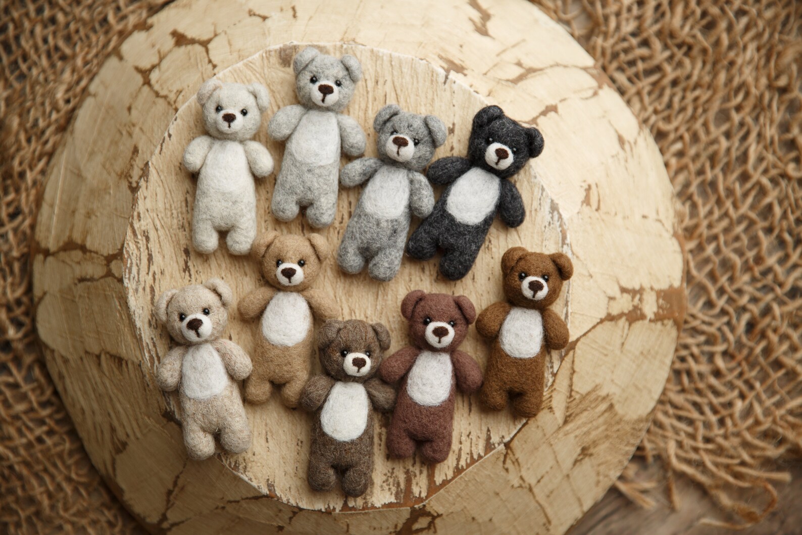 Oatmeal Teddy bear stuffy newborn photography prop RTS | Etsy