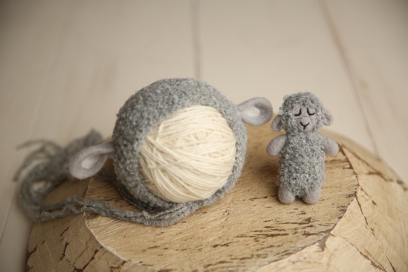 Sweet Little Lamb Set Bonnet With Stuffy Newborn Prop Set - Etsy
