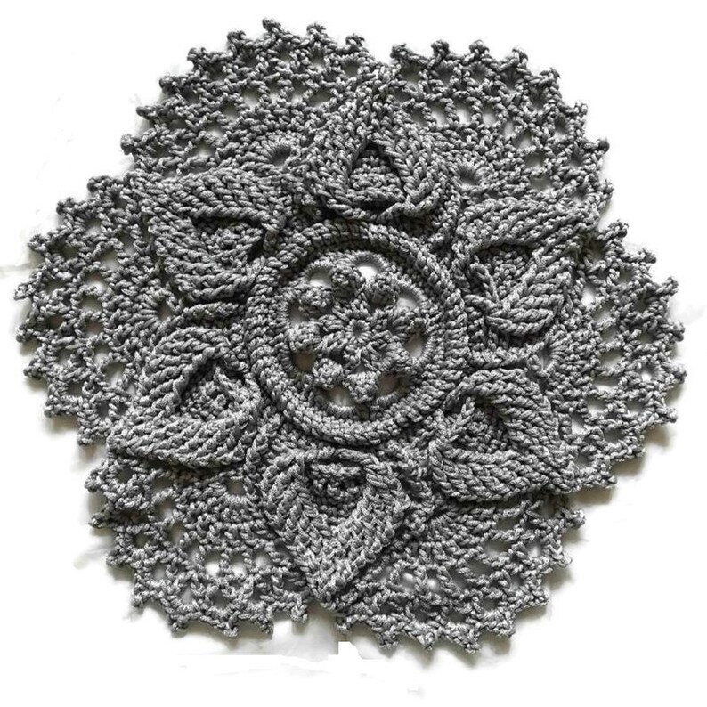 Crochet Doily Rug From Rope ( Cord ) Ulita 80 Cm. 31 In. Knit Round ...