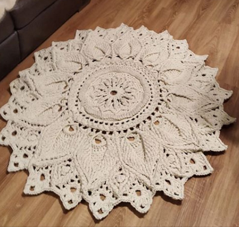 Crochet Doily Rug From Rope Cord Ulita Ulitka Housewarming - Etsy