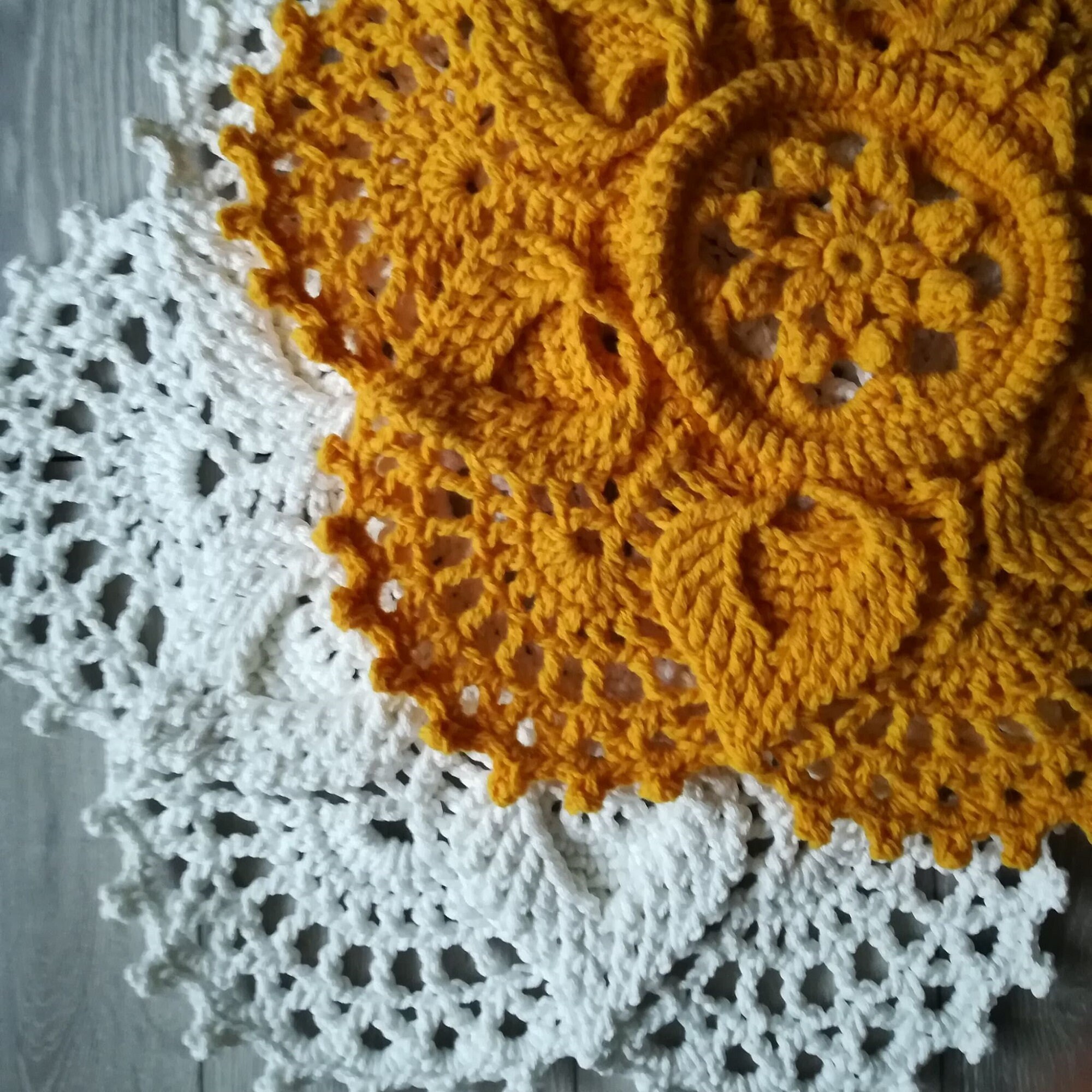 Crochet Doily Rug From Rope ( Cord ) Ulita 80 Cm. 31 In. Knit Round ...