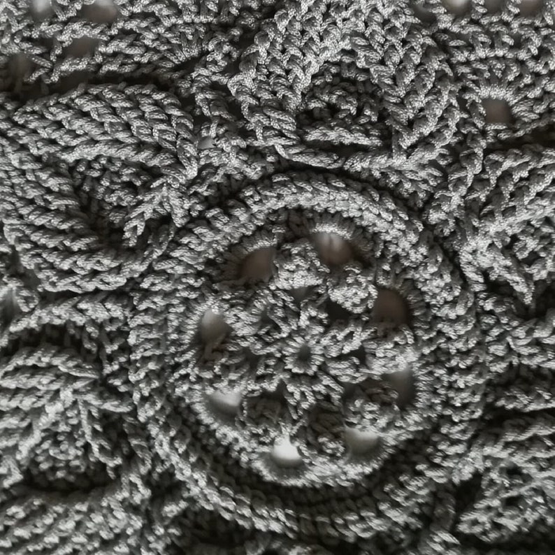 Crochet Doily Rug From Rope ( Cord ) Ulita 80 Cm. 31 In. Knit Round ...