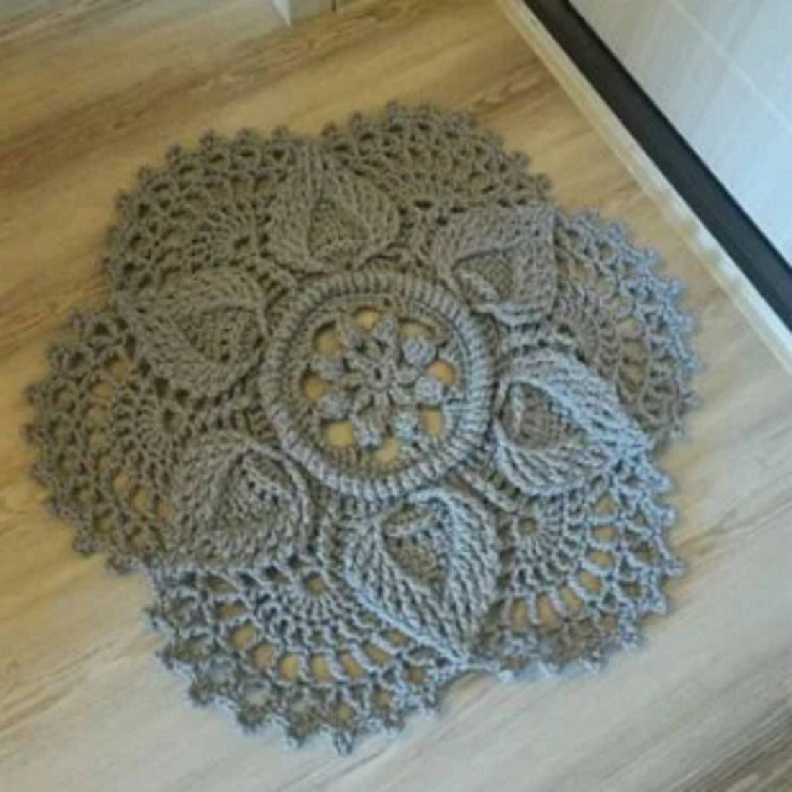 Crochet Doily Rug From Rope Cord Ulita 80 Cm. 31 In. Knit Round Rugs - Etsy