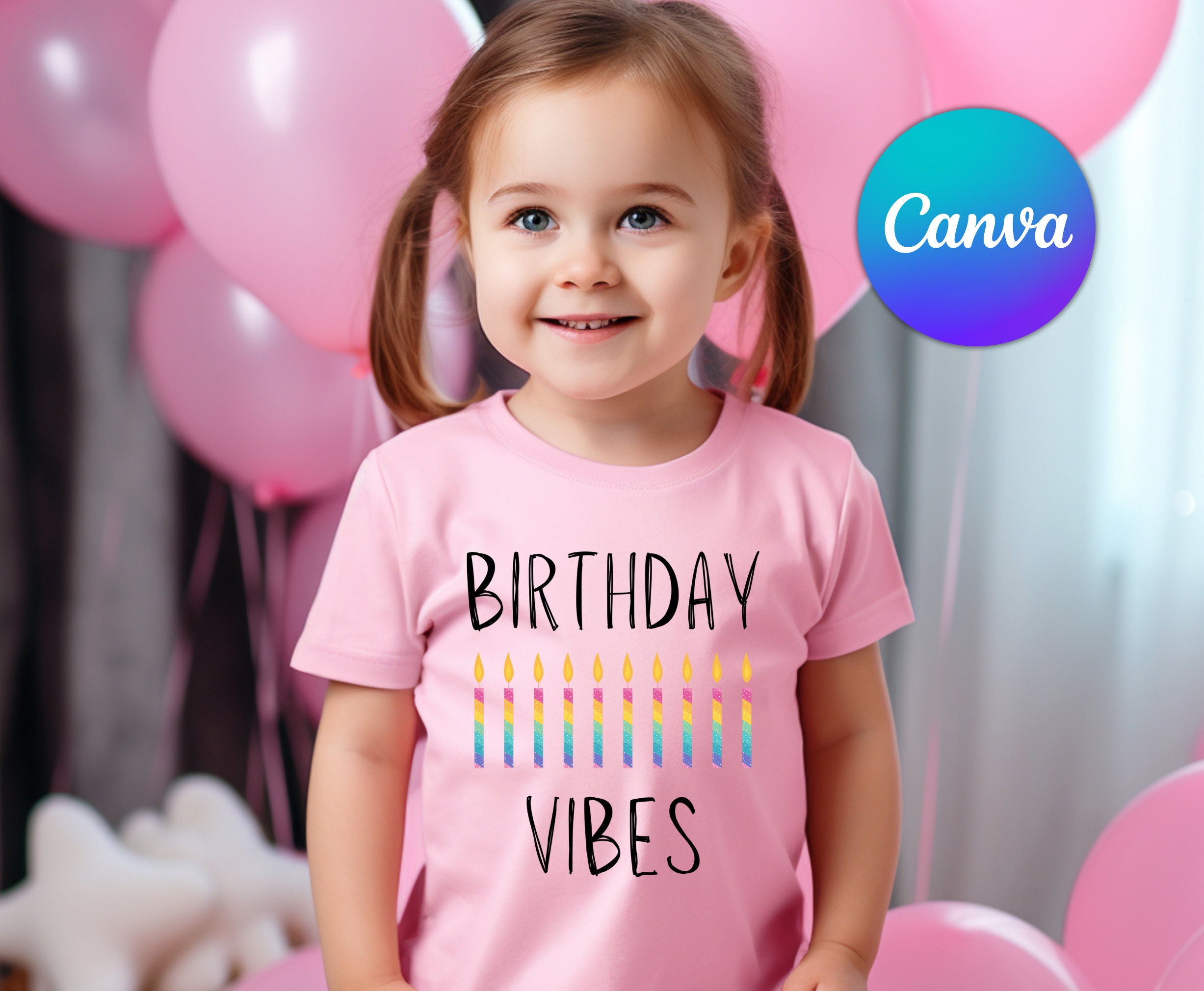 Editable Birthday T Shirt Template, Canva T Shirt Template, Birthday T ...
