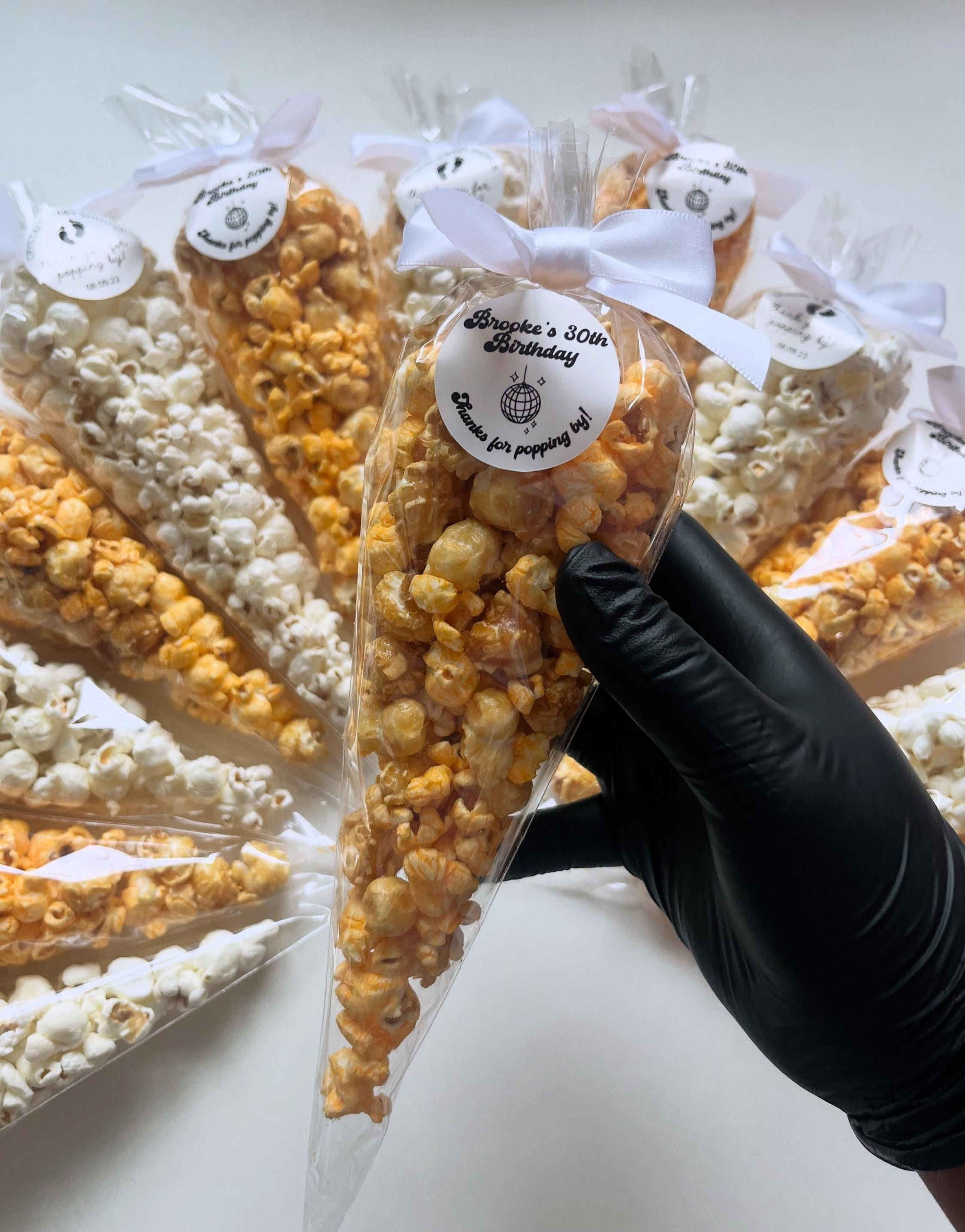 Popcorn Cones With Custom Sticker • Butter, Kettle & Cheese/caramel ...