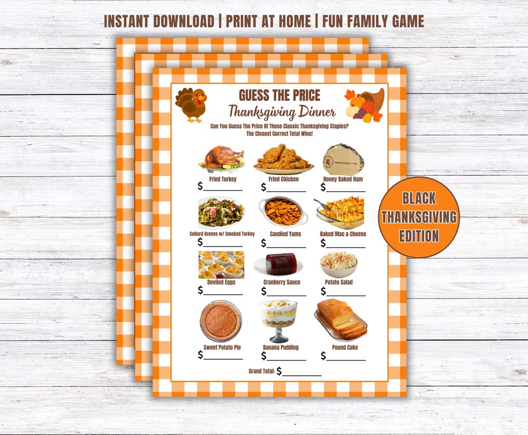 Guess the Price Black Family Thanksgiving Game | Soul Food Dinner ...